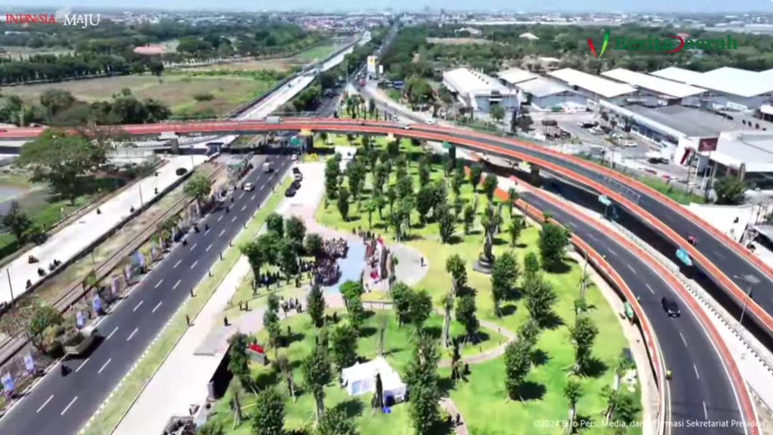 Peresmian Flyover Djuanda di Kabupaten Sidoarjo oleh Presiden Jokowi ...